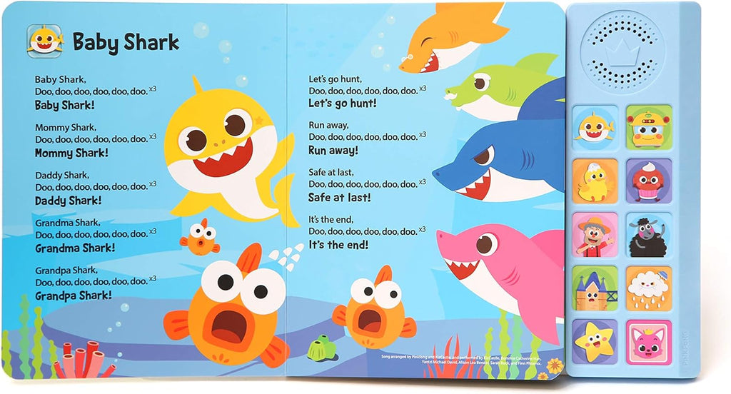 Pinkfong Baby Shark Nursery Rhymes 10 Button Sound Book – Queens Baby